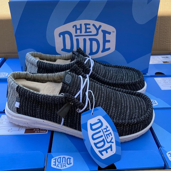 Hey Dude | Shoes | Hey Dude Mens Wally H2o Mix Shoes Phantom Black ...